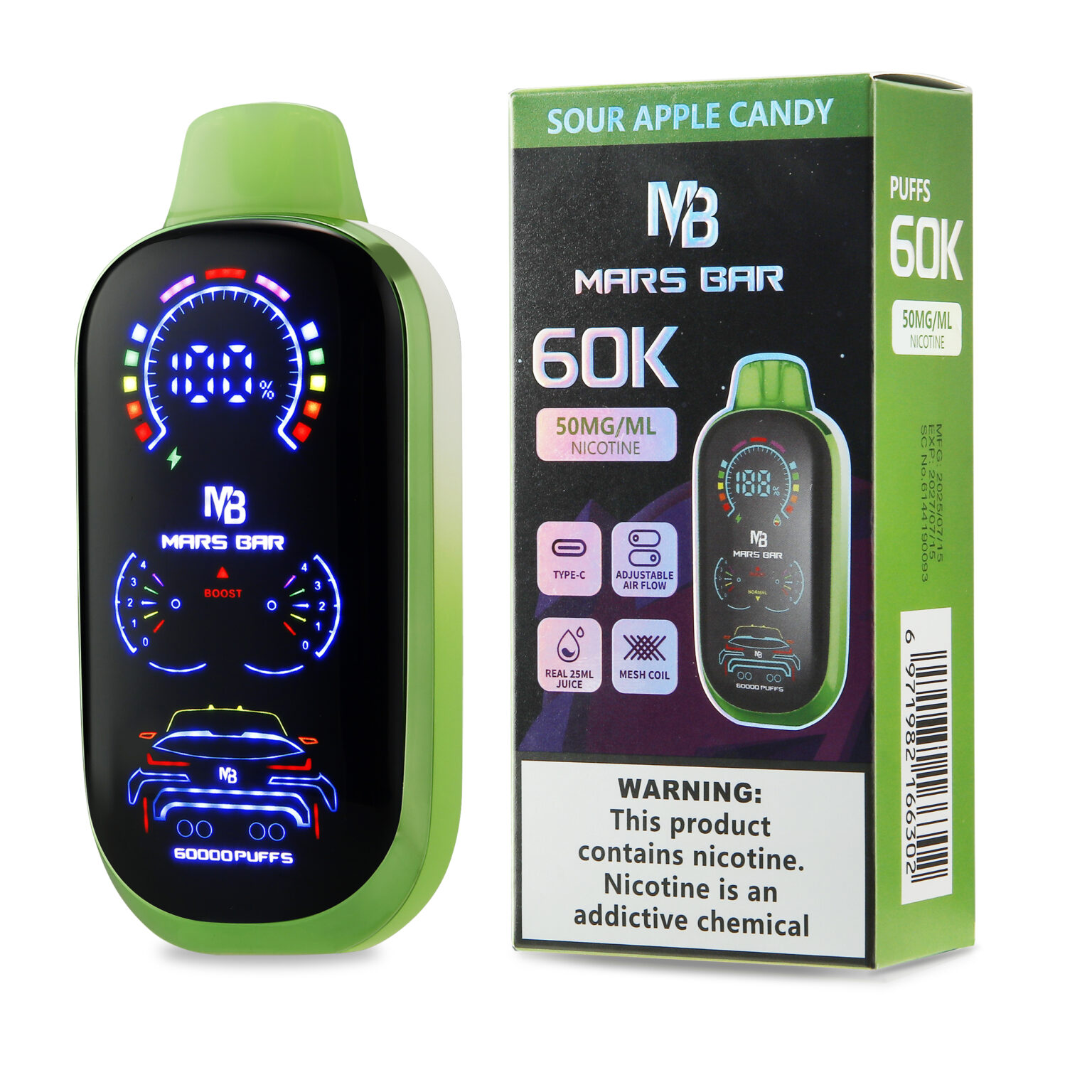 Mars Bar 60K Puff Disposable 5% - E-Cig City Upland